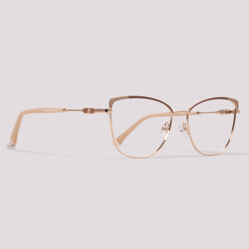 Jean Marcell JM1041 01A Rosê e Nude - Grau - 54 mm – Óculos Shop