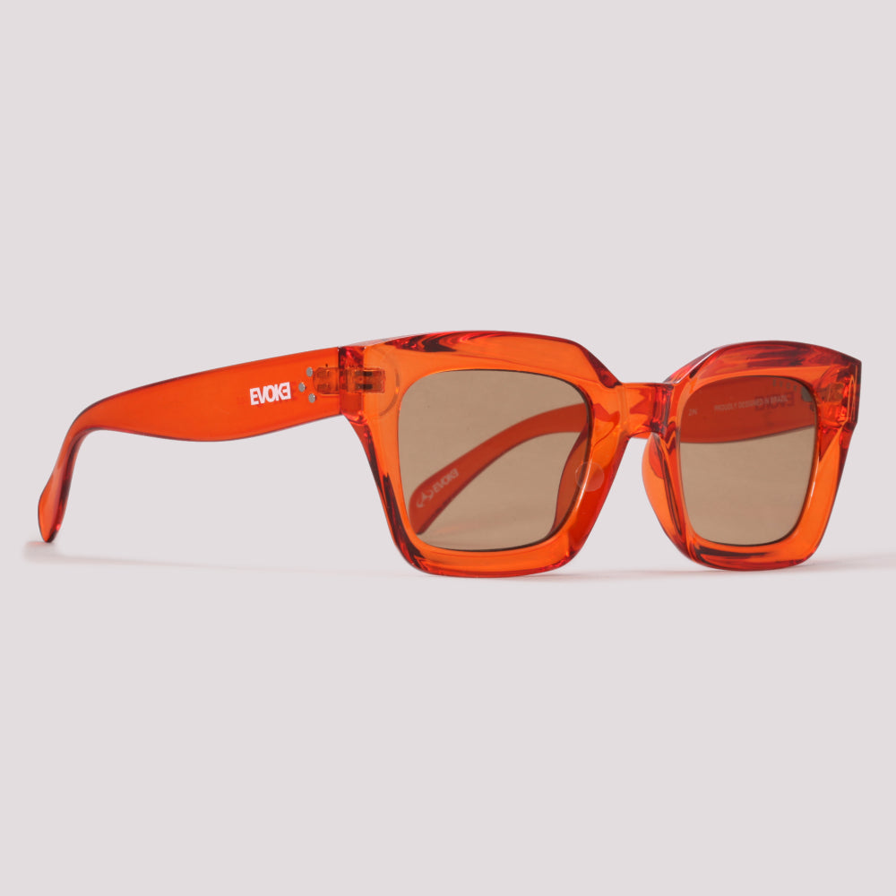 Evoke EVK 41 L03 Laranja Translúcido Marrom - Sol - 51 mm – Óculos Shop